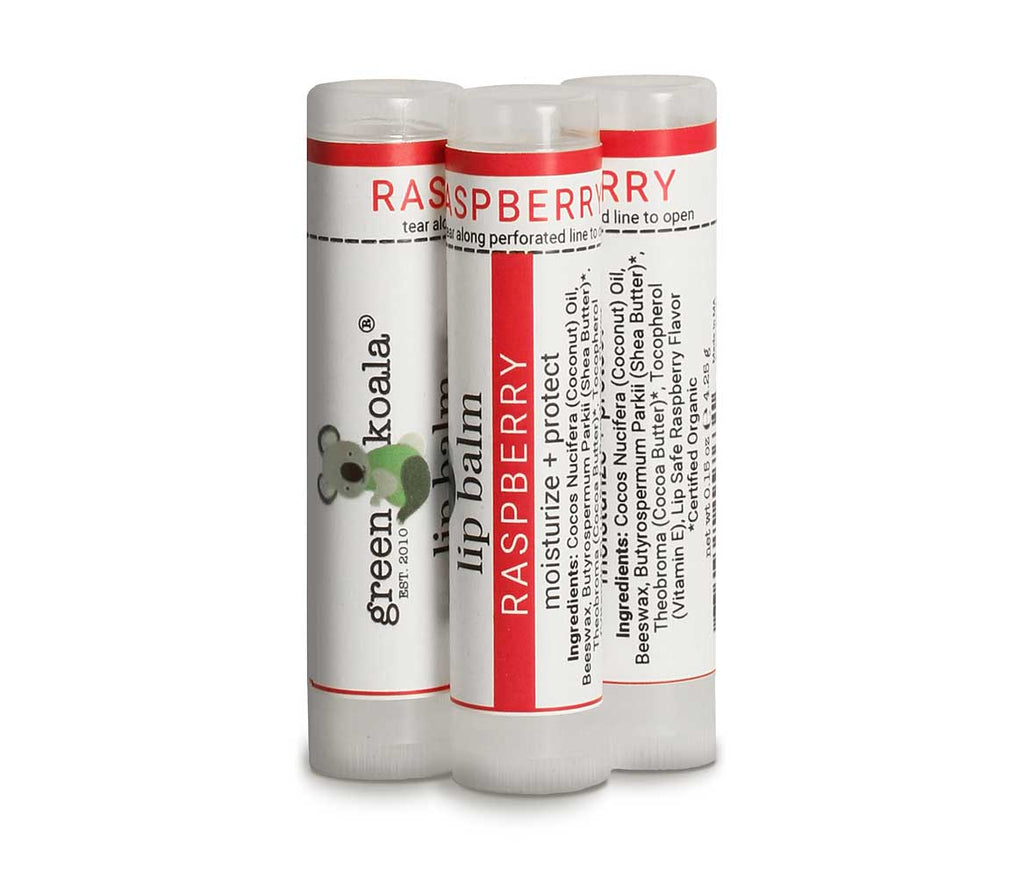 Organic Raspberry Lip Balm | Best Lip Balm | Green Koala Lip Care