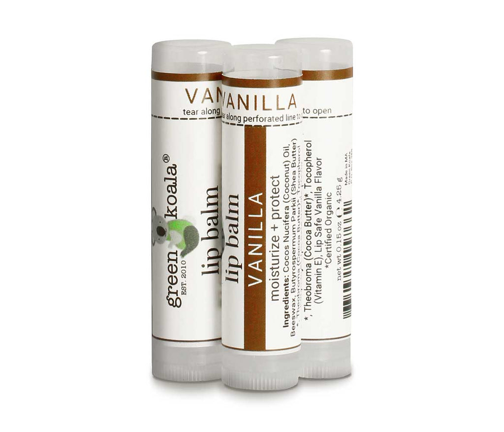 Organic Vanilla Lip Balm | Best Lip Balm | Green Koala Lip Care
